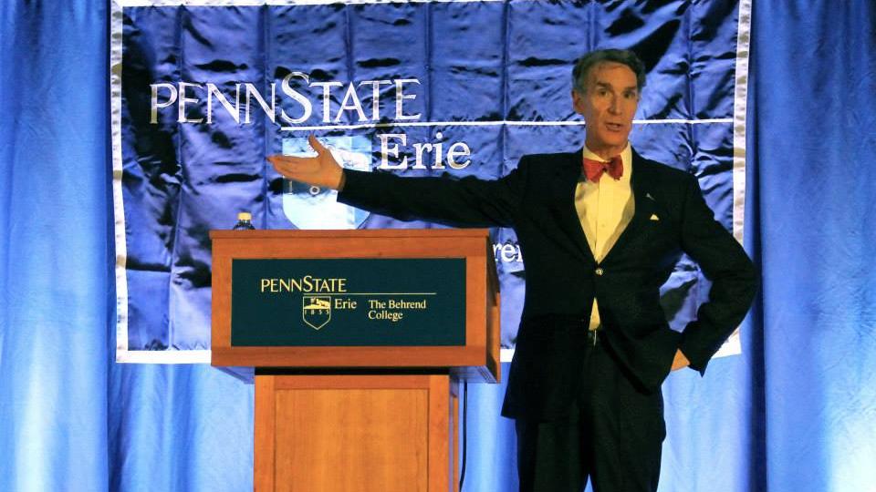 Bill Nye draws large crowd at Penn State Behrend | Penn State University