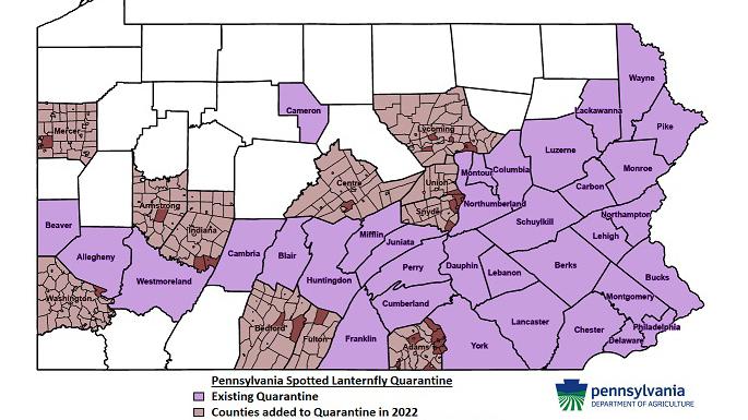 Penn State employees traveling in lanternfly quarantine zone must take ...