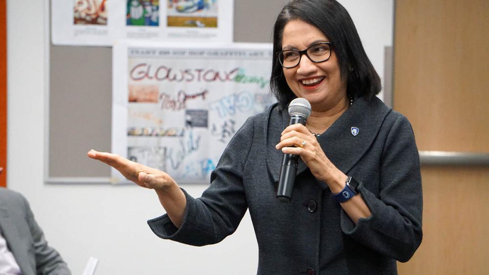 President-elect Neeli Bendapudi visits Penn State Hazleton | Penn State ...
