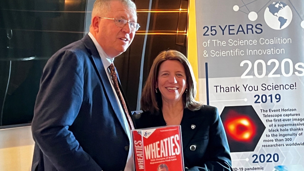 Lora Weiss honors U.S. Rep. Frank Lucas as a 2022 'Champion of Science ...
