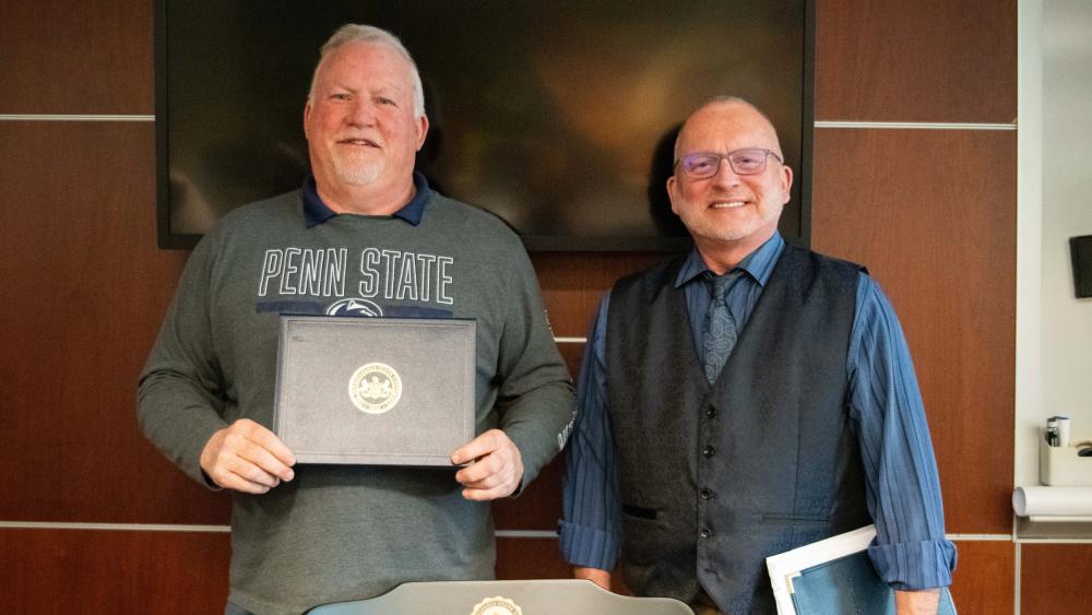 Bill Gardner honored for 25 years of service at Penn State Fayette ...