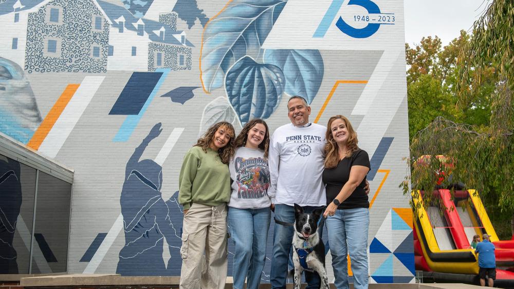 New mural celebrates 75 years of growth at Penn State Behrend | Penn ... New mural celebrates 75 years of growth at Penn State Behrend | Penn ...