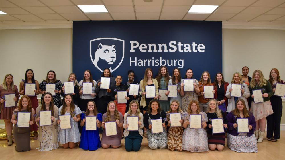 Harrisburg education students inducted into national honor society ...