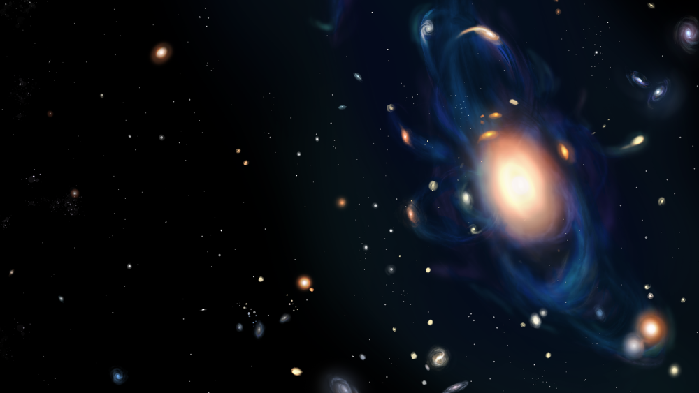 Strange cosmic burst from colliding galaxies shines light on heavy ...