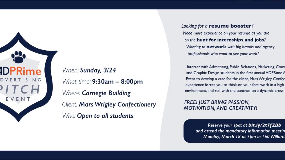 Inaugural 'ADPRime Advertising Pitch Event' set for March 24 | Penn ...