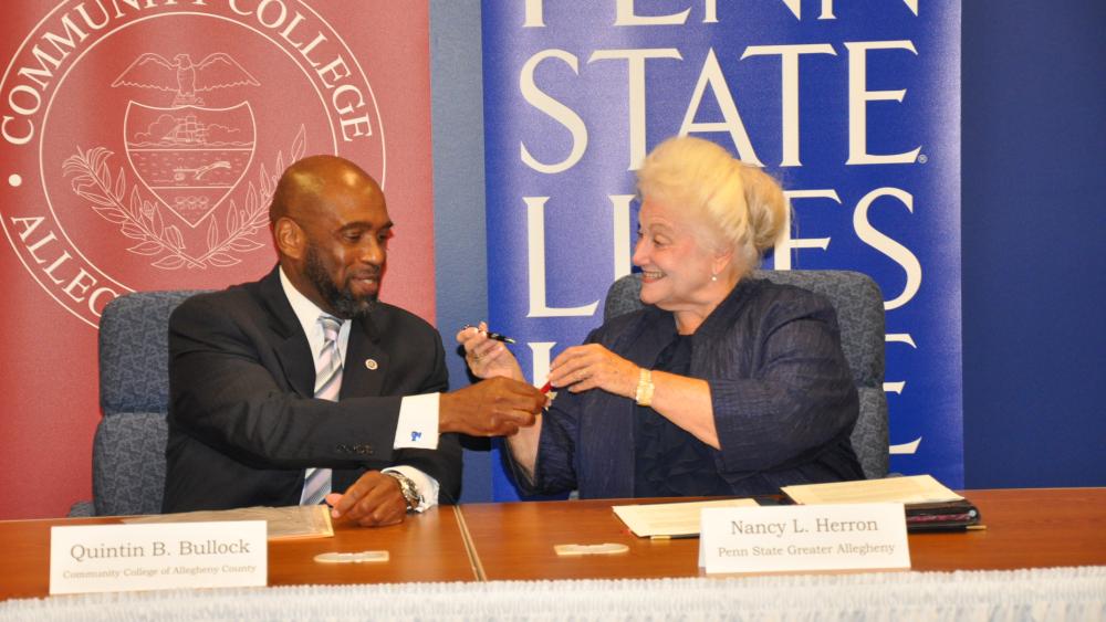 Penn State and CCAC sign Articulation Agreement | Penn State University