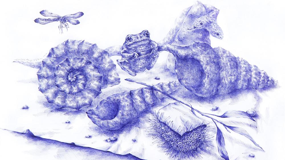 Artist's ballpoint works explore artistry of natural mutations | Penn ...