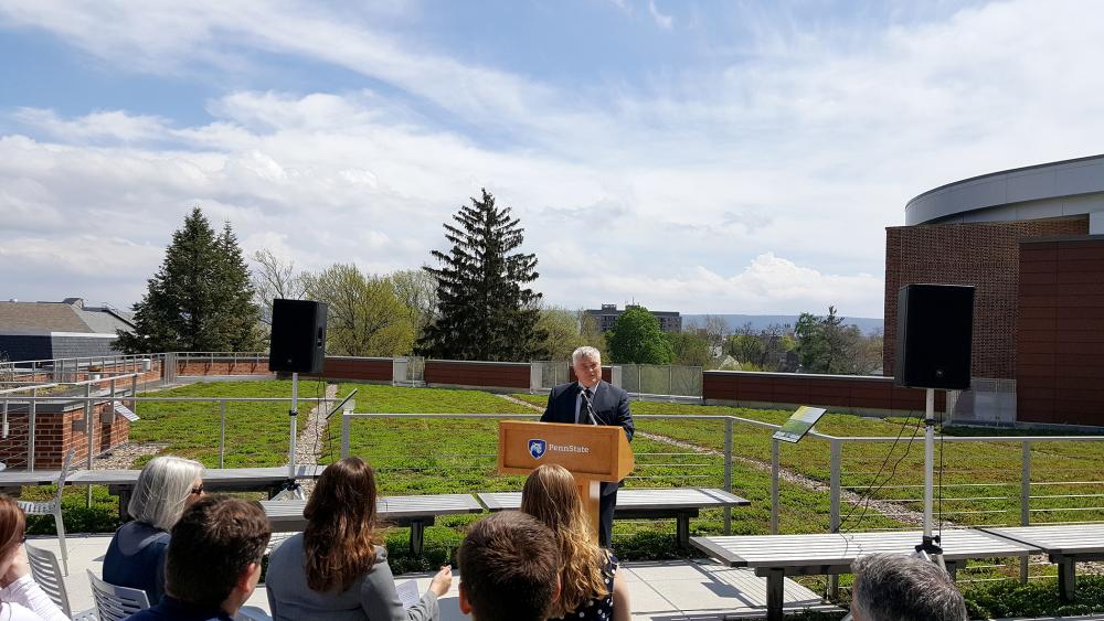 Penn State dedicates HUB Green Roof Terrace, 2014 class gift | Penn ...
