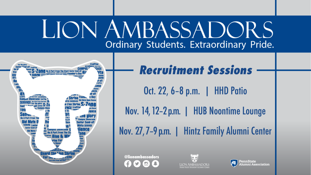 Lion Ambassadors invite students to apply | Penn State University