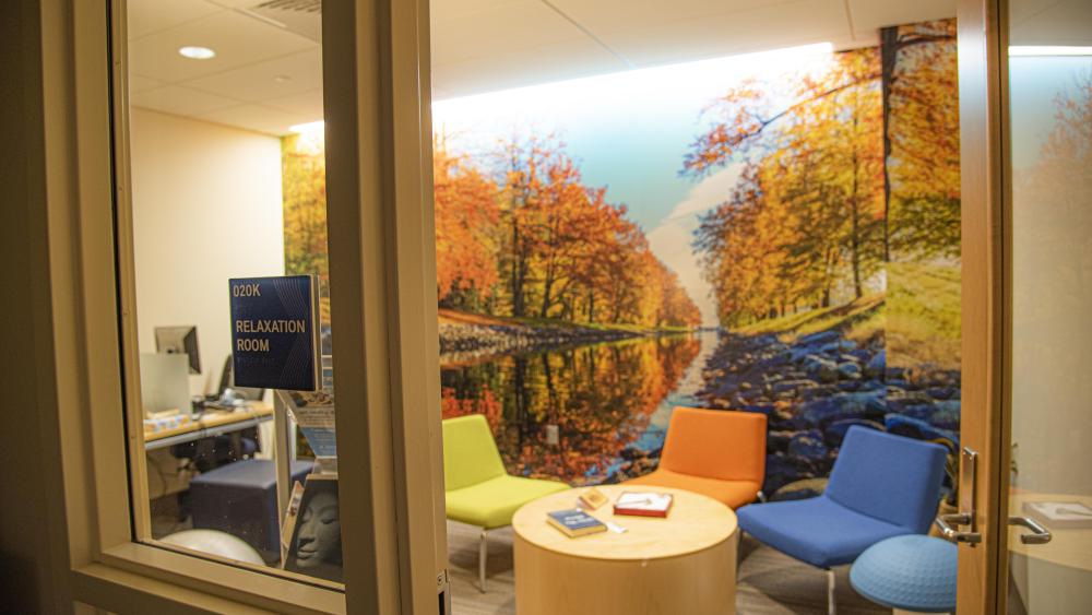 Students are encouraged to de-stress in Penn State's relaxation room ...