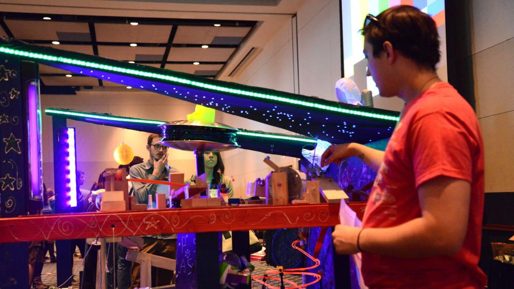 Students build complex machines to compete in regional Rube Goldberg ...