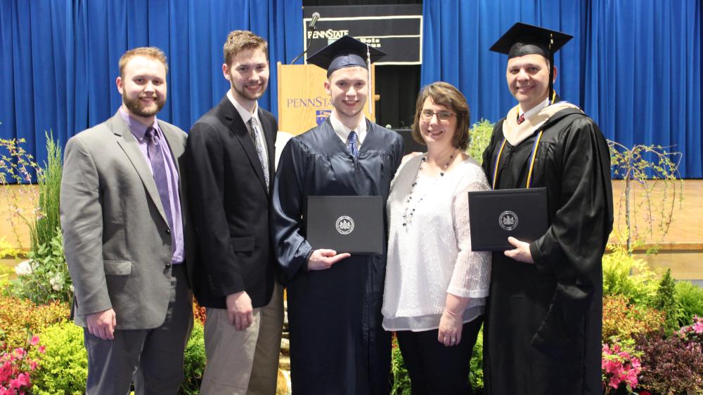 Father and son share graduation stage at Penn State DuBois | Penn State ...