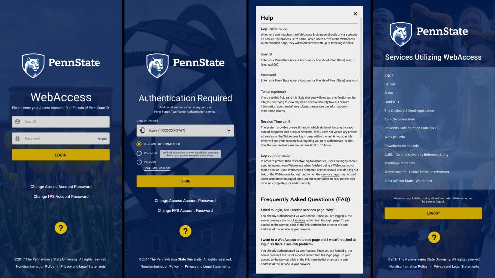WebAccess redesign retains services with updated look | Penn State ...