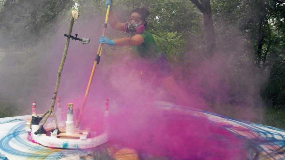 Smoke painting performance by Rosemarie Fiore on Sept. 9 | Penn State ...