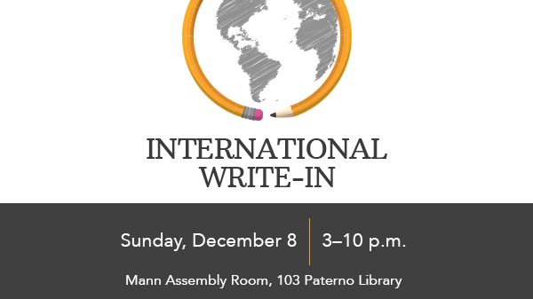 Libraries' latest International Write-In event set for Dec. 8 | Penn ...