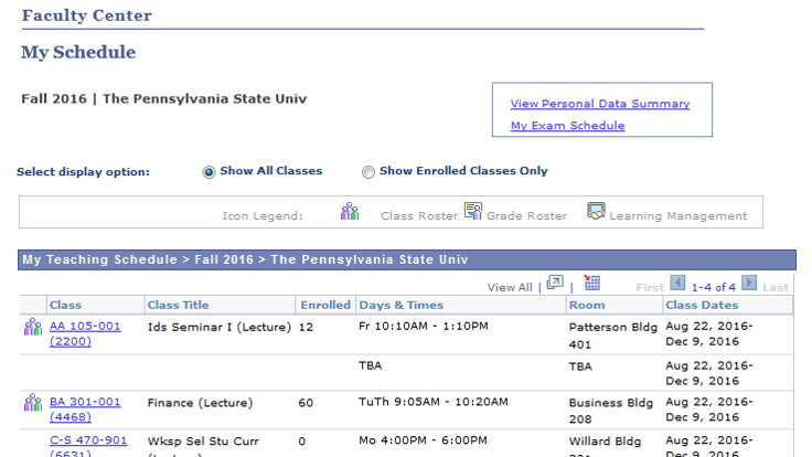 Faculty Center in LionPATH now live | Penn State University