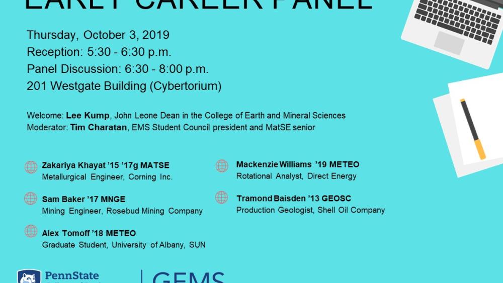 College of Earth and Mineral Sciences Early Career Panel scheduled for ...