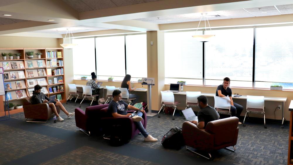 New quiet study space in library created with Giving Tuesday funds ...